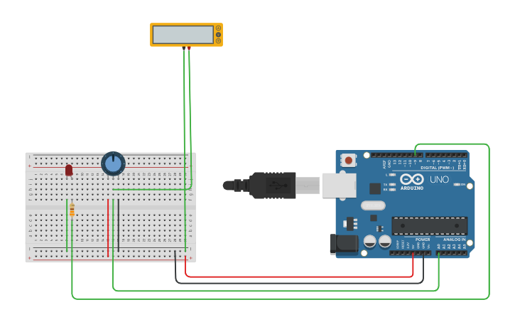Circuit design simple led - Tinkercad
