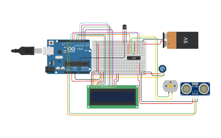 Circuit design Motor Driver - Tinkercad