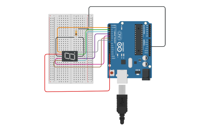 Circuit design B.Menampilkan Angka 0 Menggunakan Seven Segment | Tinkercad Circuit design B.Menampilkan Angka 0 Menggunakan Seven Segment | Tinkercad