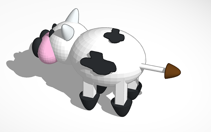 3D design Cow - Tinkercad