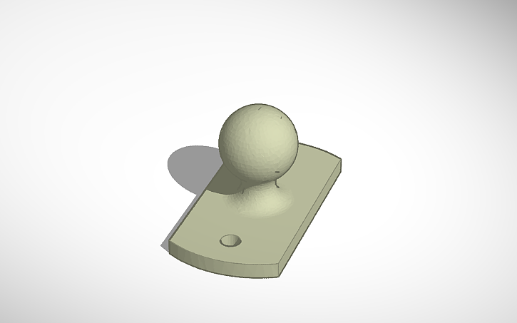 3D design 1.5” wide ram mount with 1” ball - Tinkercad