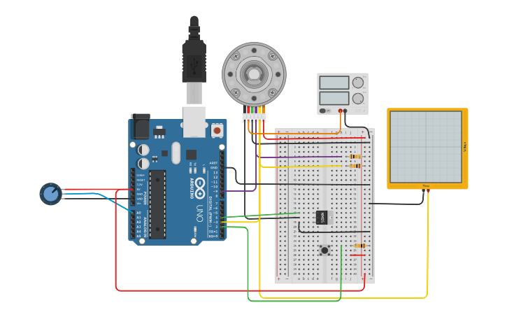Circuit Design Using Dc Motor With Encoder Tinkercad