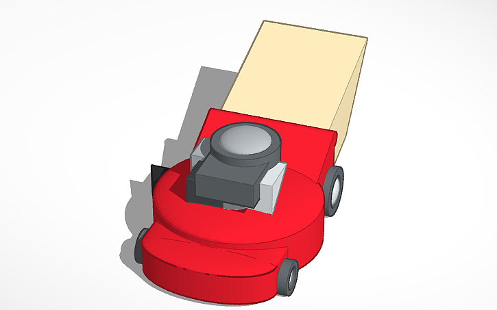 3D design HO scale lawn mower - Tinkercad