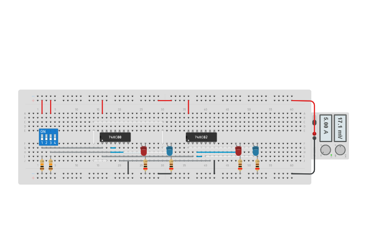 Circuit design Laboratorio 7- MULTIVIBRADORES BIESTABLES S-C | Tinkercad