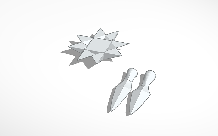 3D design daggers and a throwing star | Tinkercad