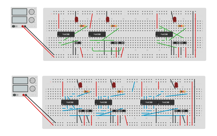Circuit Design Realization Of Logic Gates Using Universal Gates Tinkercad