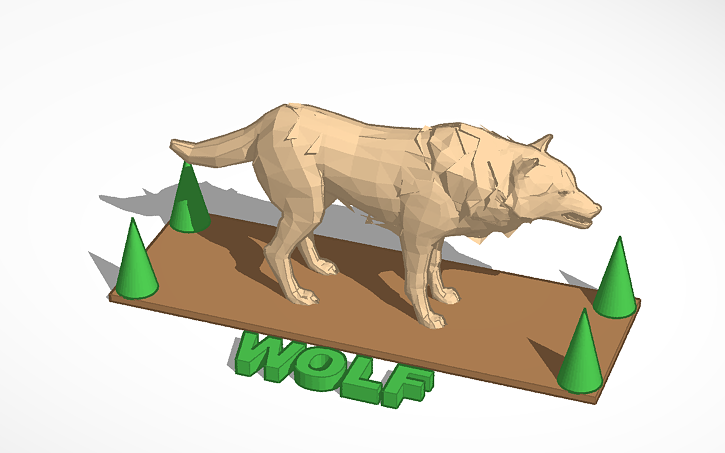 3D design wolf - Tinkercad