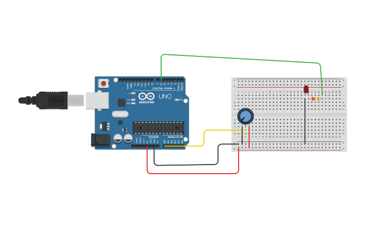 Circuit design PWM NA PLACA ARDUINO | Tinkercad