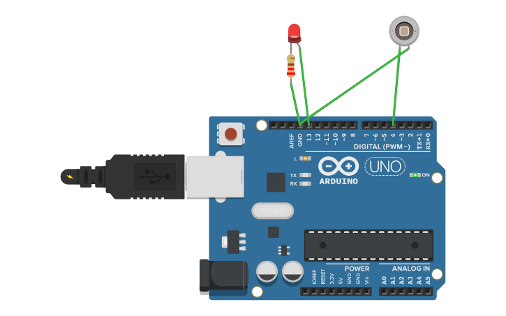 Circuit design Photodiode - Tinkercad
