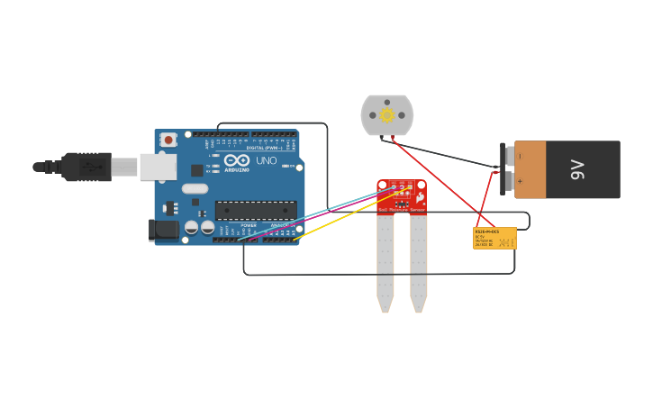 Circuit design Sensor de humedad - Tinkercad Circuit design Sensor de humedad - Tinkercad
