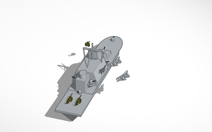 3D design US Navy Ship - Tinkercad