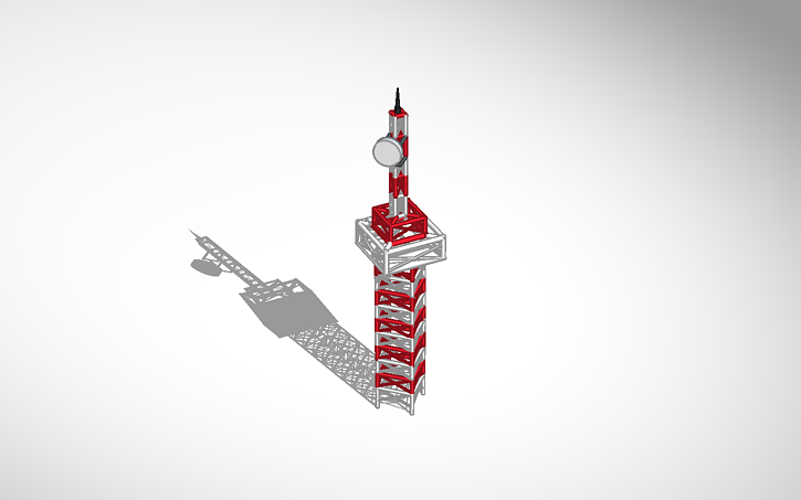 3D design Antenna Tower Sample 1 - Tinkercad