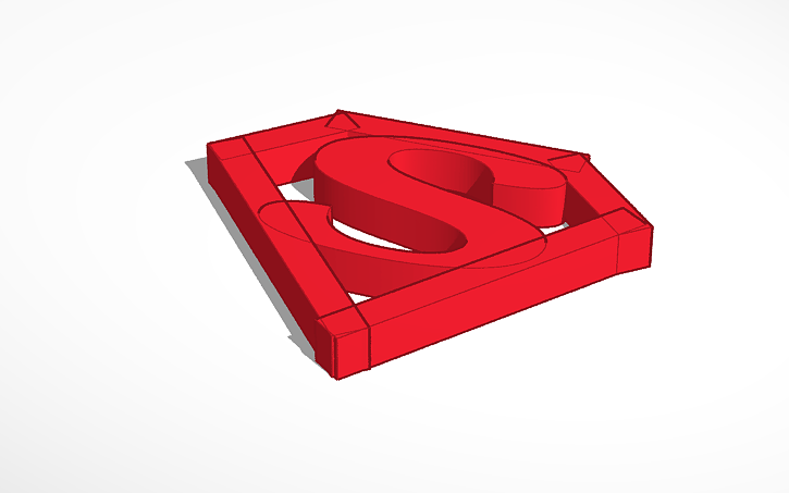 3D design superman-logo Kaat 2LATb | Tinkercad