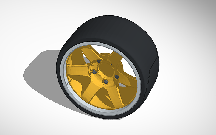 3D design Drift car Tire - Tinkercad