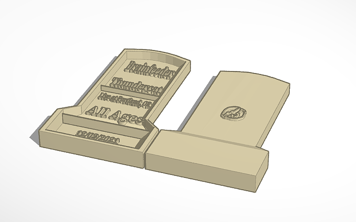 3D design A box with lid - Tinkercad