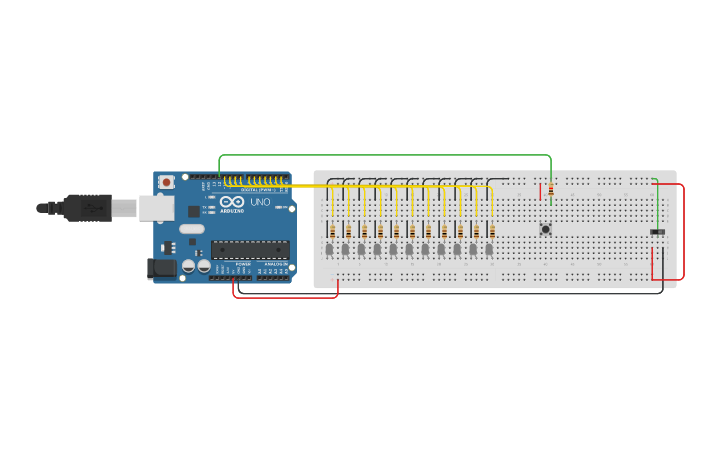 Circuit design Sequenza Led Arduino - Tinkercad