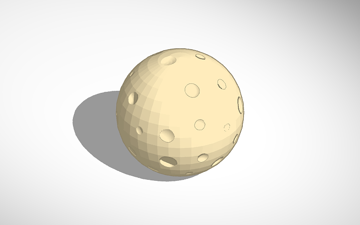 3D design Moon - Tinkercad