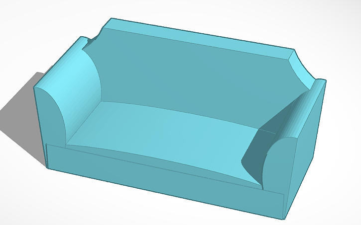 3D design sofa - couch - Tinkercad