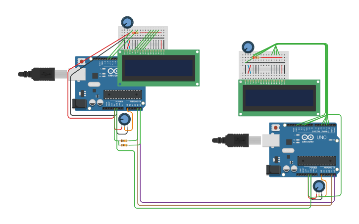 Circuit design I2C - Tinkercad