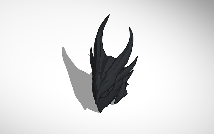 3D design demon helmet - Tinkercad