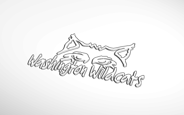 3D design wildcat logo | Tinkercad
