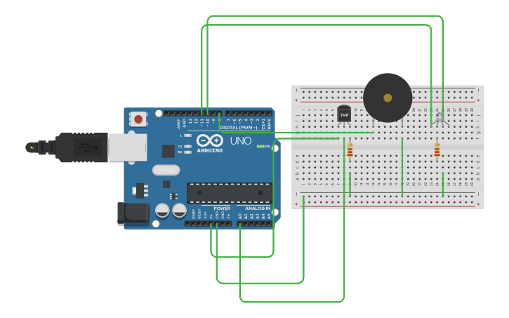 Circuit design SENSOR DE TEMPERATURA RGB - Tinkercad