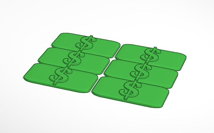 3D design money money - Tinkercad
