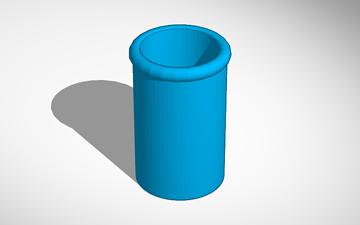 3D design desk hole pencil holder - Tinkercad