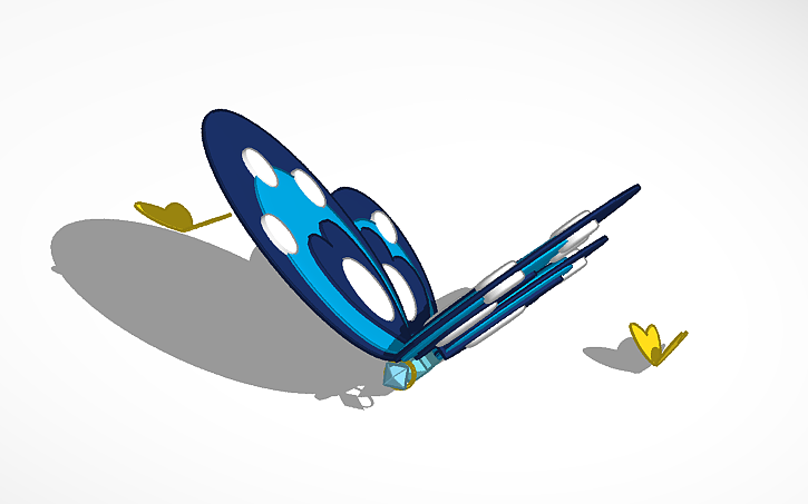 3D design Teacher Sample: Butterfly - Tinkercad