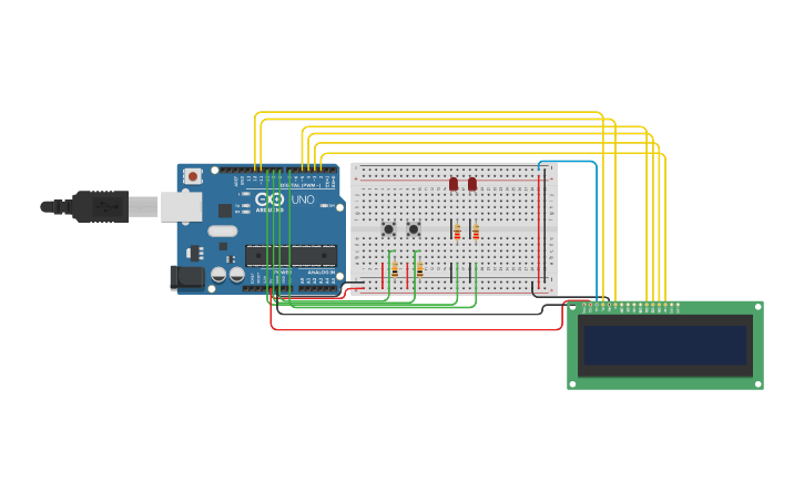 Circuit design Led Acceso Spento | Tinkercad