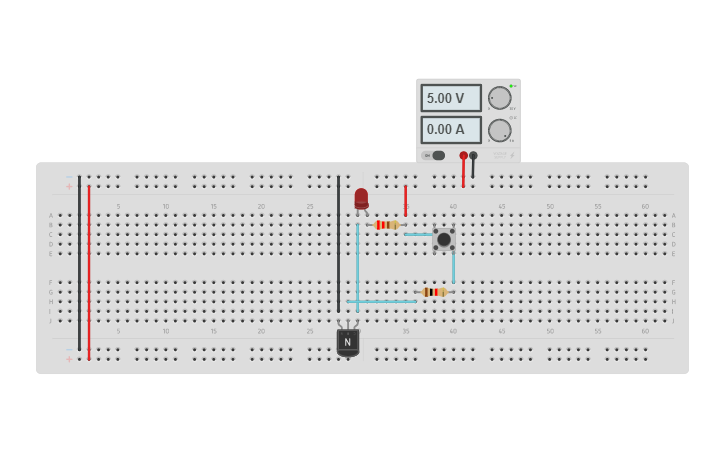 Circuit design circuito basico. - Tinkercad