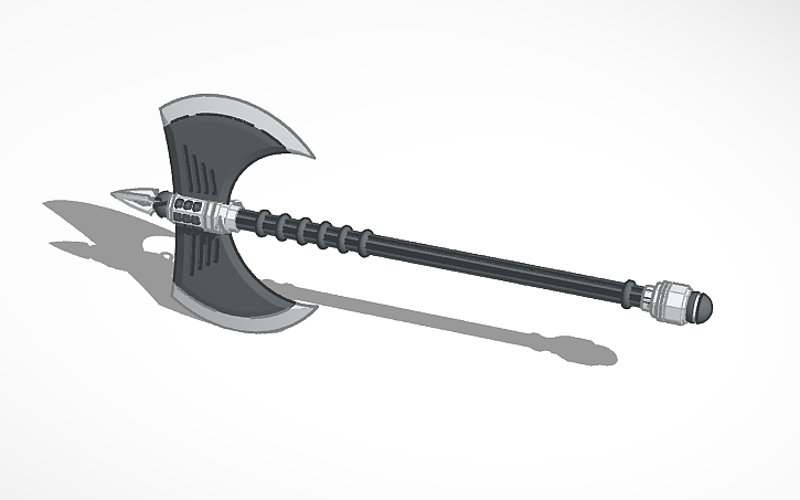 3D design Fantasy Battle Axe - Razor Wing - Tinkercad