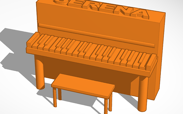 3D design Piano!!!! | Tinkercad