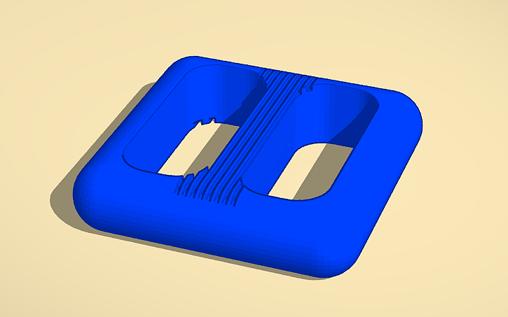 3D design slip lock printable buckle - Tinkercad