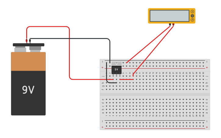 Circuit design Voltage Regulator - Tinkercad