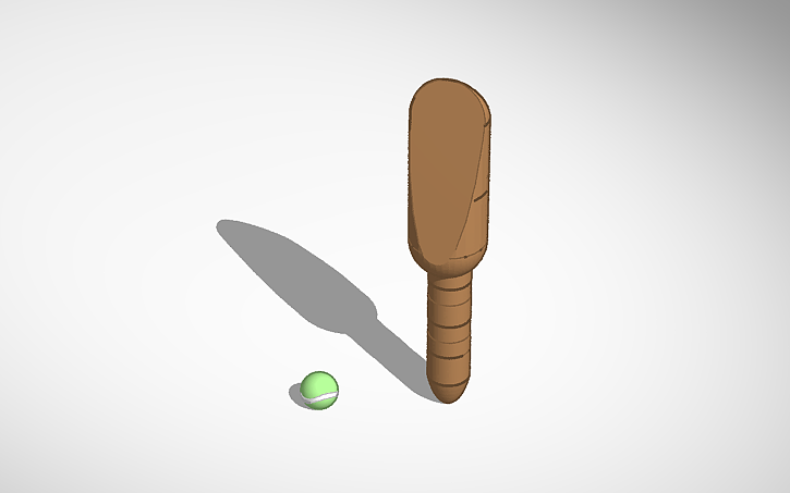 3D design Cricket bat - Tinkercad