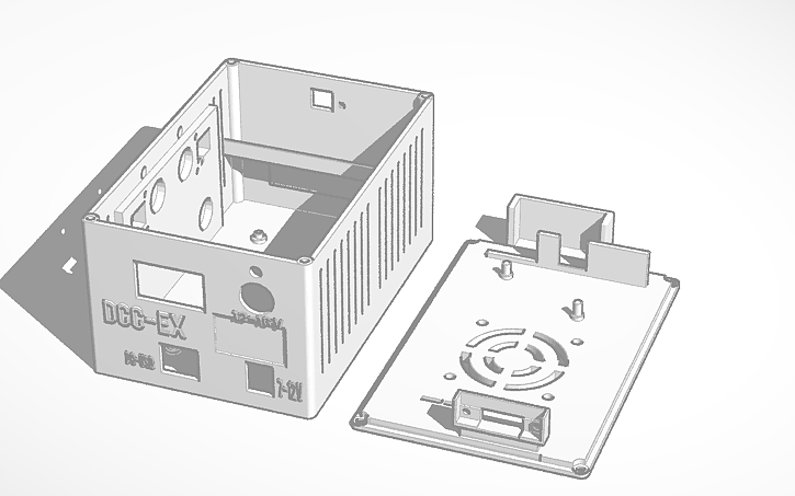 3D design DCC-EX MEGA+MOTOR SHIELD+OLED+I2C - Tinkercad
