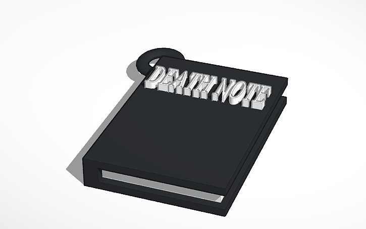 3D design Death Note - Tinkercad