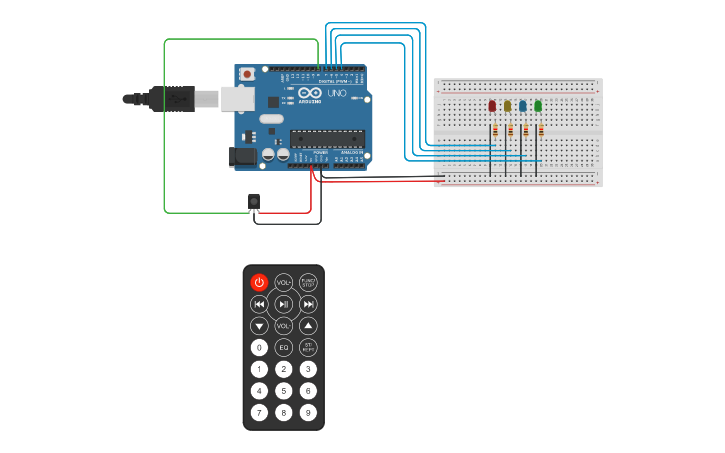 Circuit design IR Remote - Tinkercad