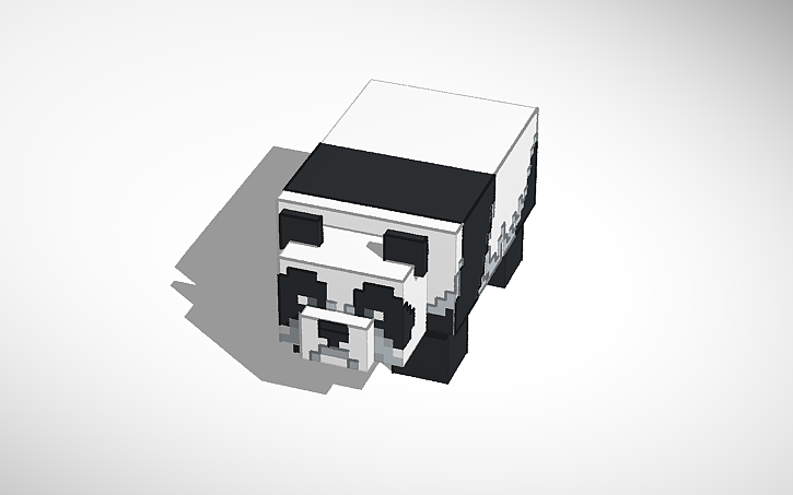3D design Minecraft Panda Template - Tinkercad