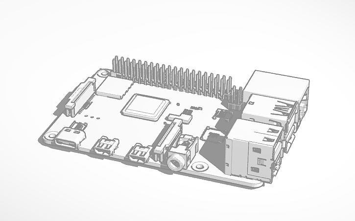 3d Design Raspberry Pi 4 Model B Tinkercad