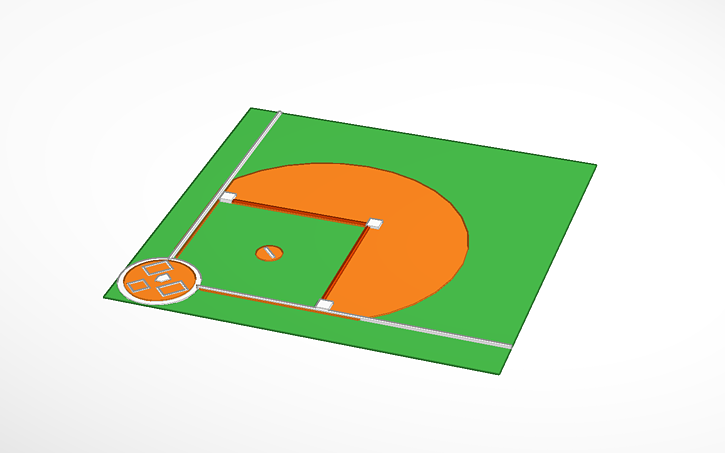 3D design Baseball Diamond - Tinkercad