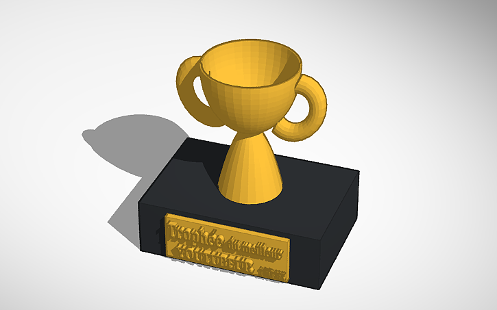 3D design trophy - Tinkercad