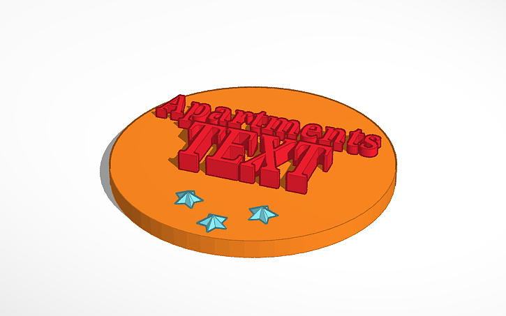 3D design Apartments keychain | Tinkercad