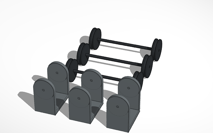 3D design train parts - Tinkercad