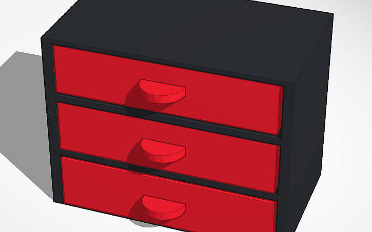 3D design desk drawer - Tinkercad