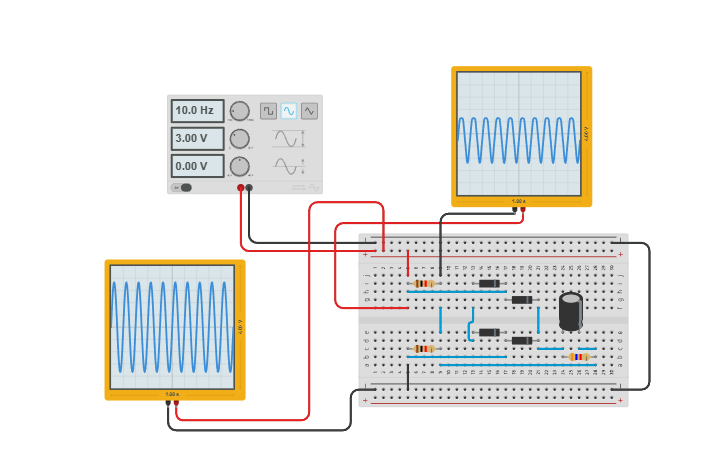 Circuit Design Rangkaian 5 Dgn Kapasitor Modul 2 Tinkercad