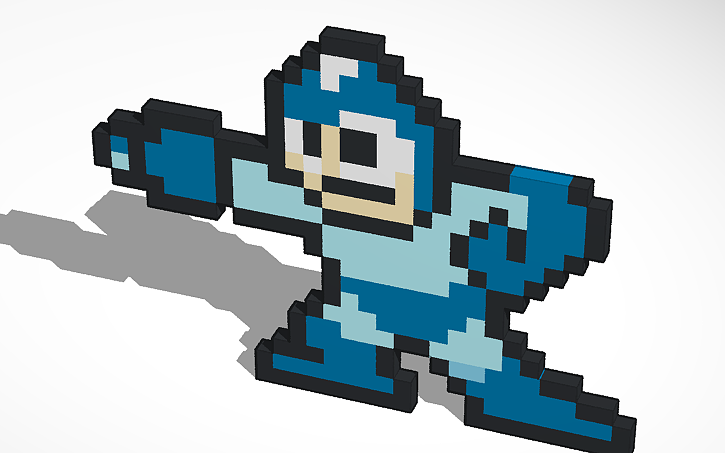 3D design Mega Man(Pixel Art) | Tinkercad