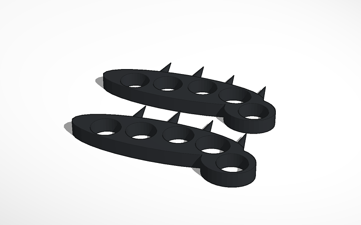 3D design Nuckle busters - Tinkercad