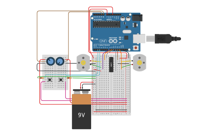 Circuit design Motor Control | Tinkercad